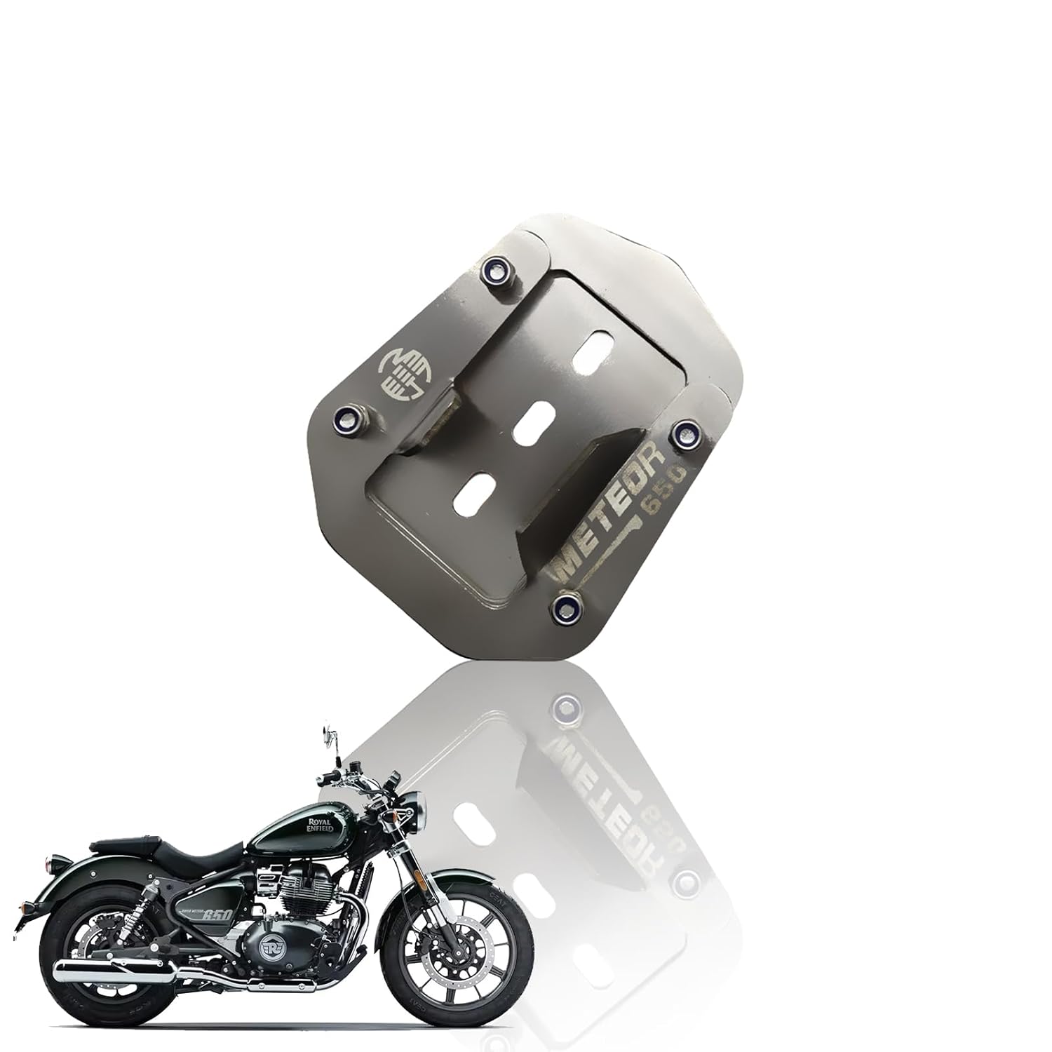 MOTO GENIUS Stainless Steel Side Stand Extender for RE Super Meteor 65