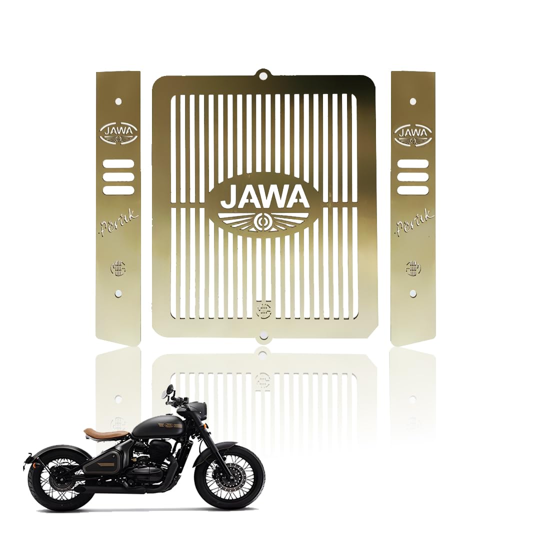 MOTO GENIUS Radiator Guard for JAWA PERAK Motorbike | Durable Stainles