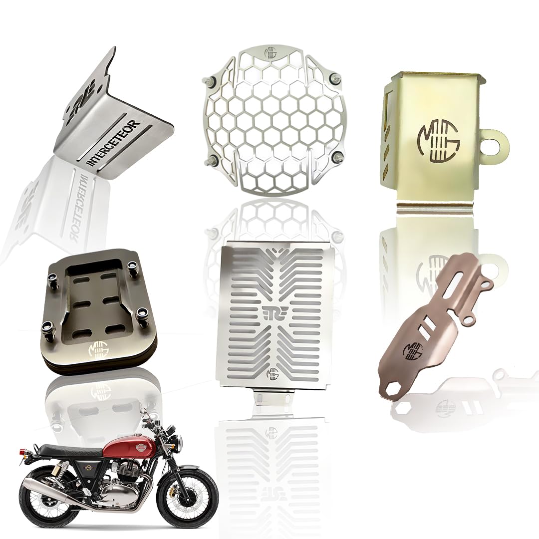 MOTO GENIUS Stainless Steel Accessories Kit for RE Interceptor 650 | R