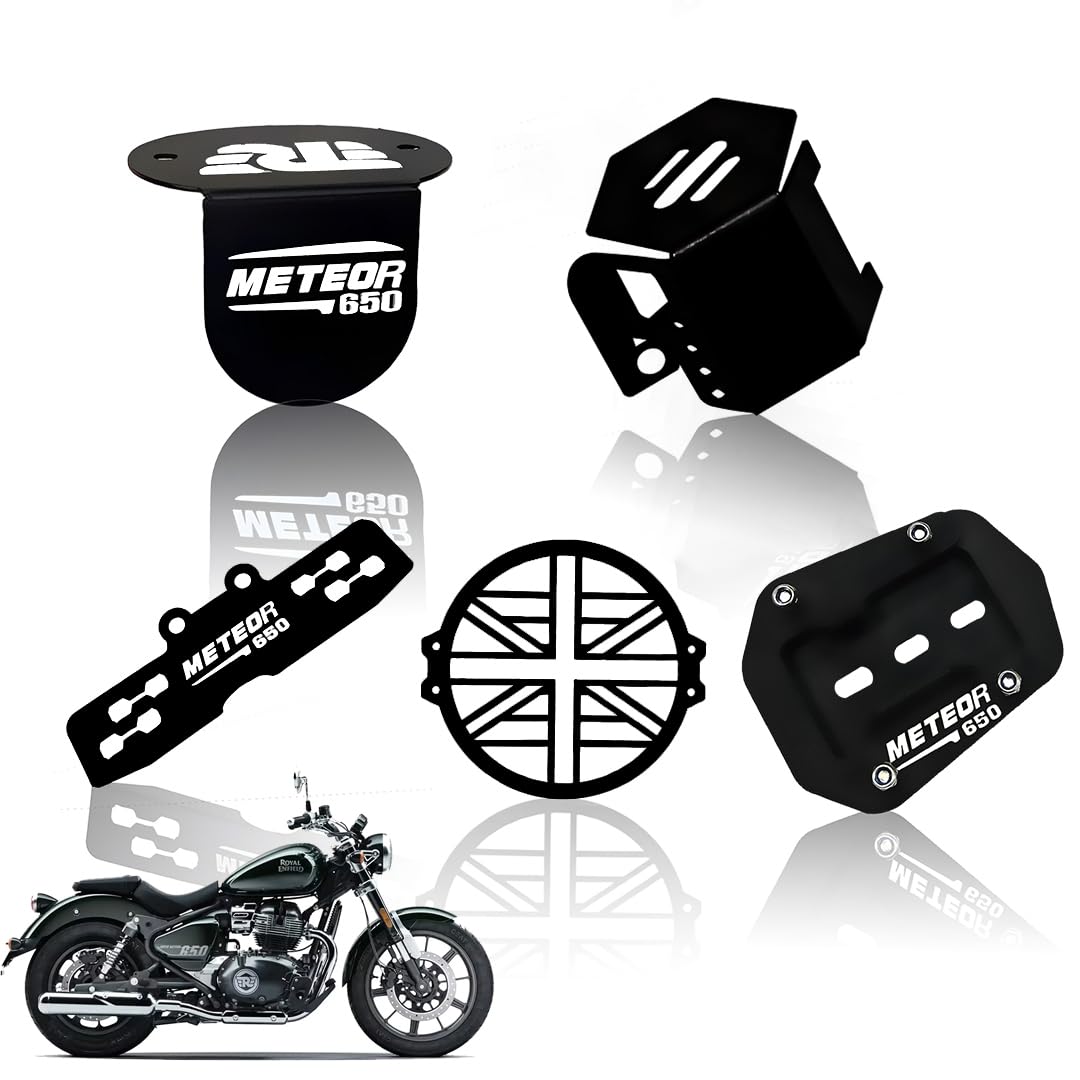 MOTO GENIUS Meteor 650 Motorbike Accessories Kit | Metal Plus Shape He