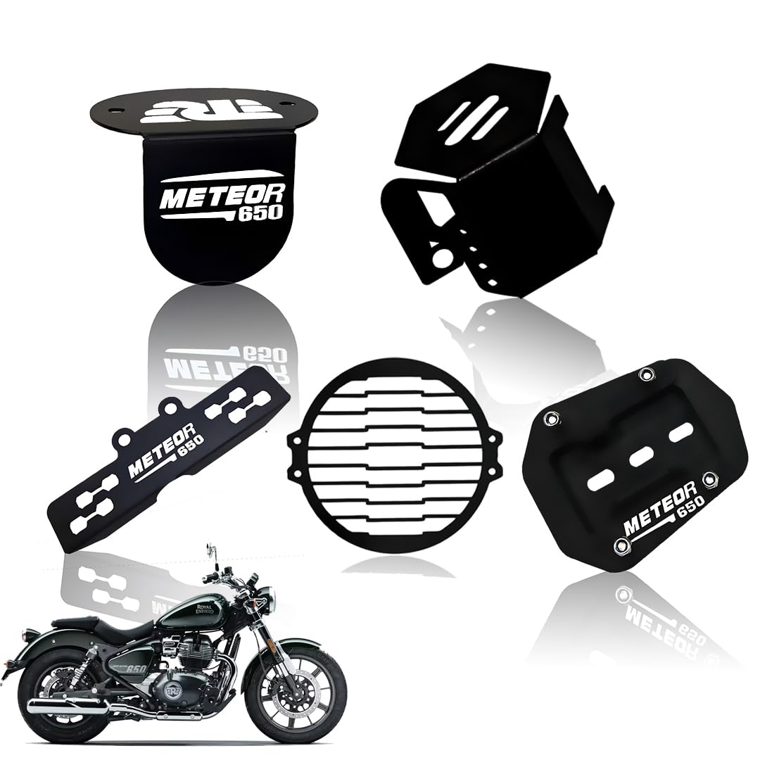 MOTO GENIUS Meteor 650 Motorbike Accessories Kit | Metal Line Shape He