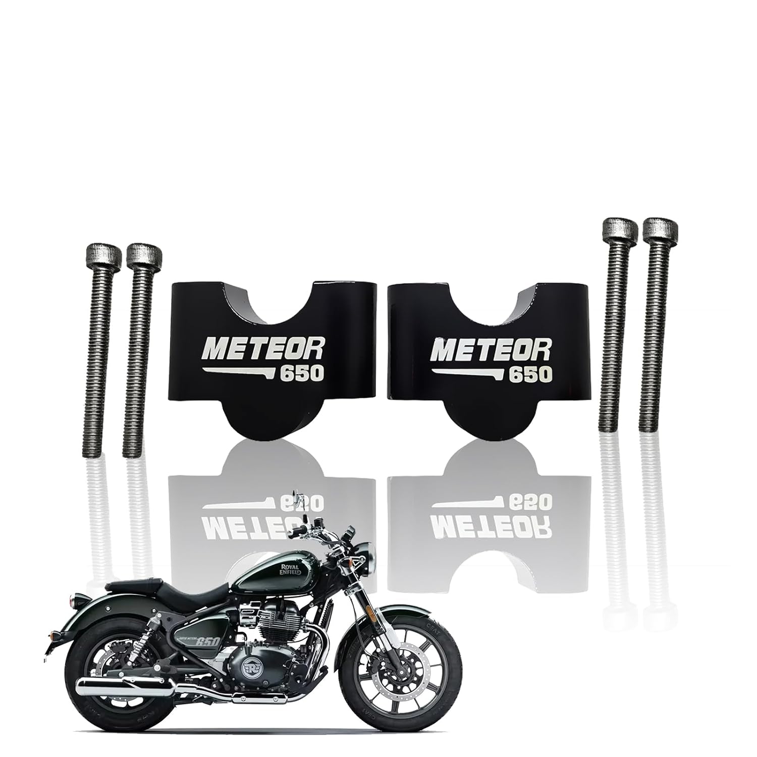 MOTO GENIUS Adjustable Handle Riser for RE Super Meteor 650 Motorbike